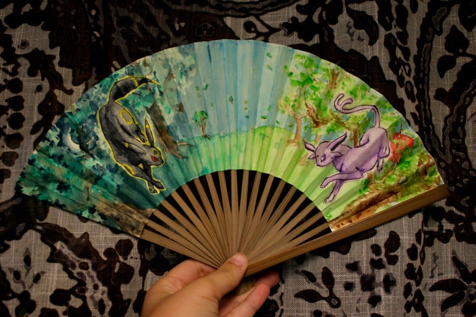 Video games painted onto fans