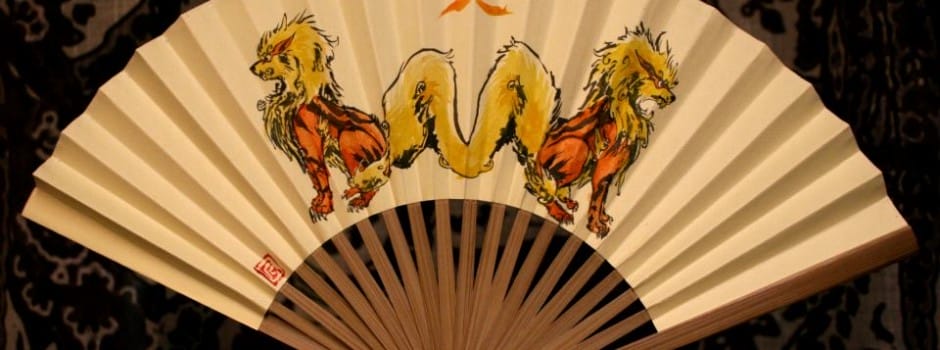 Video games painted onto fans