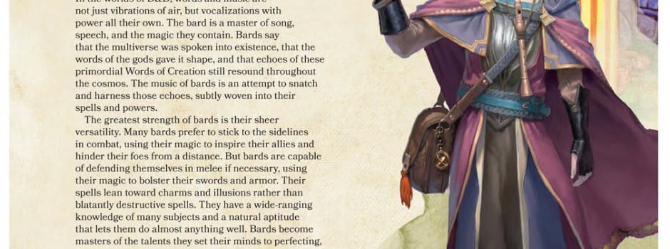 D&D 5e: Bard class
