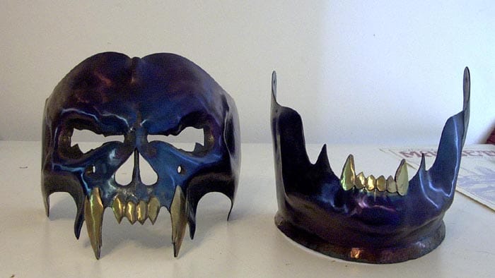 Demonic skull helmet