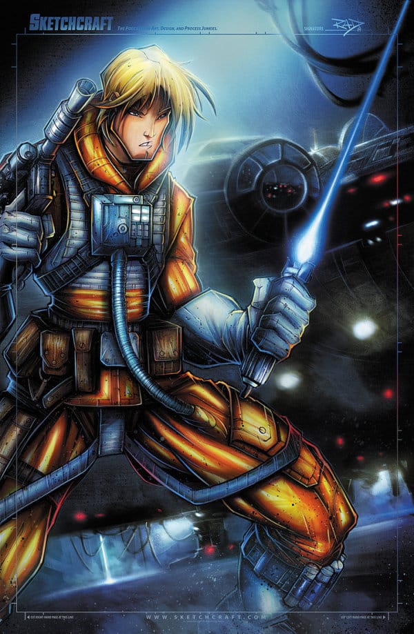 Slick, anime-esq, Star Wars portraits