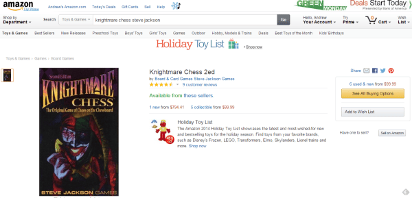 Unboxing Steve Jackson's Knightmare Chess