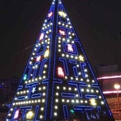 Madrid's Pac-Man Christmas tree
