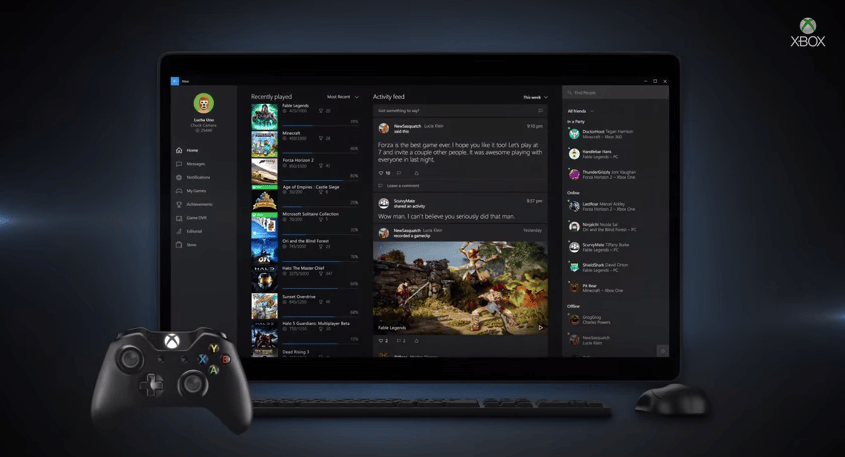 Streaming Xbox content to Windows 10 looks neat