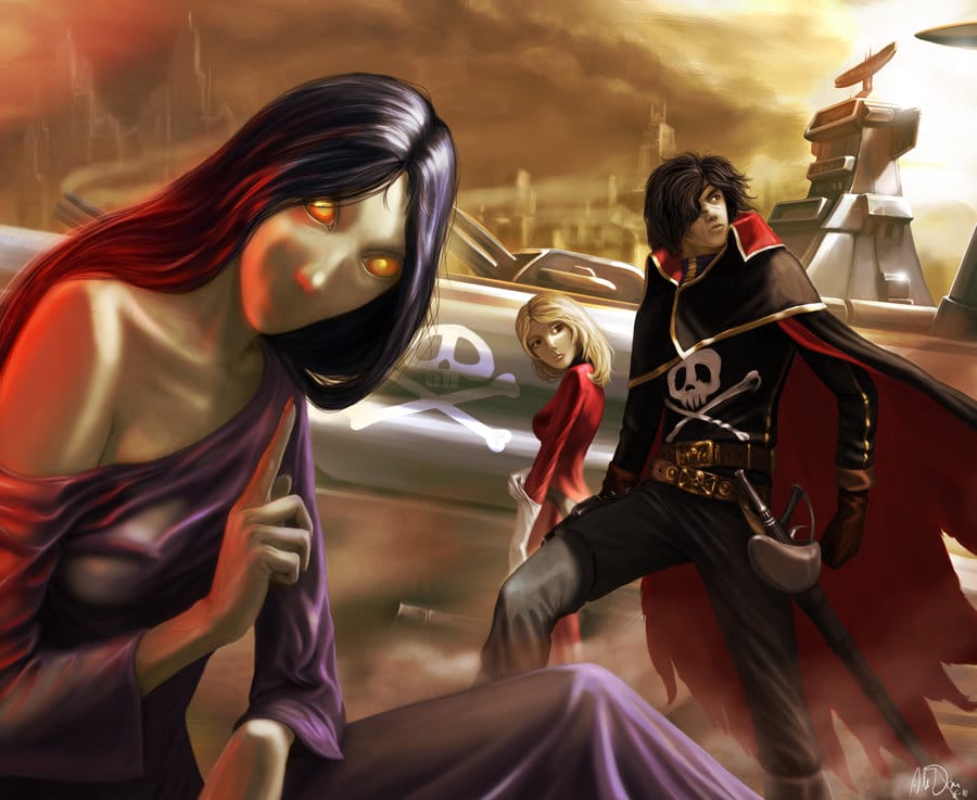 5 of the best Harlock Space Pirate fan illustrations