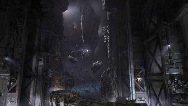 Spaceships and warriors from John Liberto