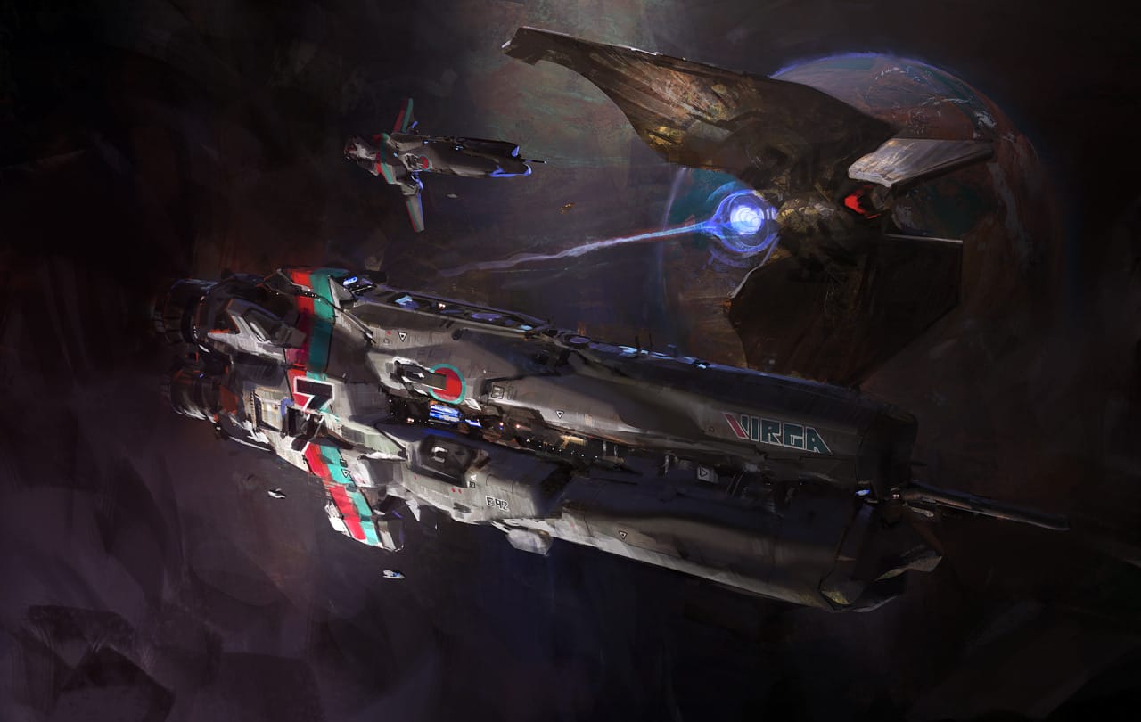 Spaceships and warriors from John Liberto