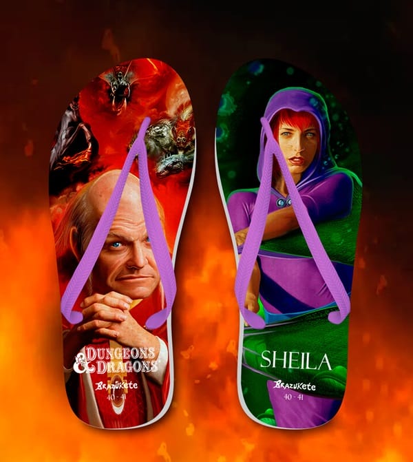 What's this? Dungeons & Dragons designer flip-flops?