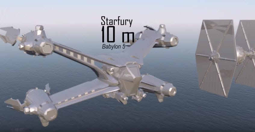 This video is an impressive scale comparison of 45 spaceships