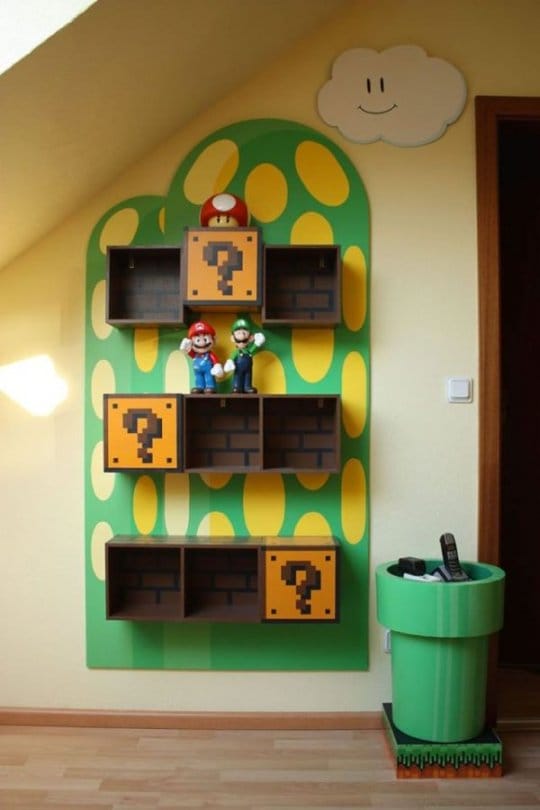 Gamer households: the Super Mario shelf