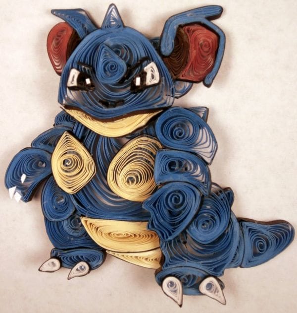 Clever quilled paper Pokemon