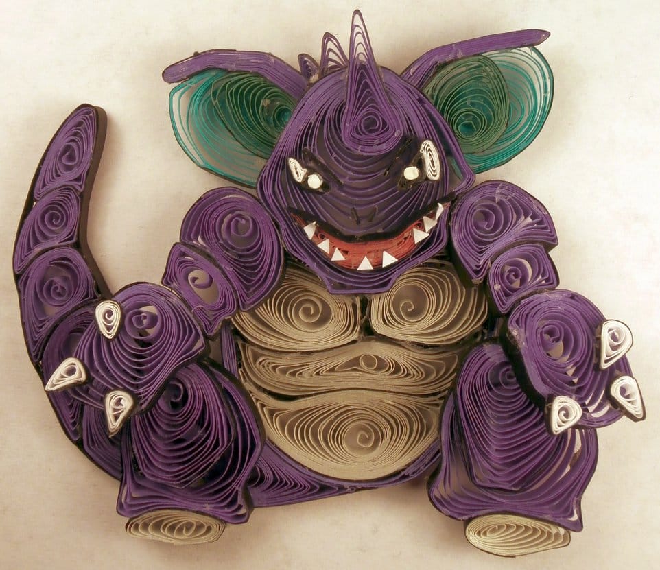 Clever quilled paper Pokemon