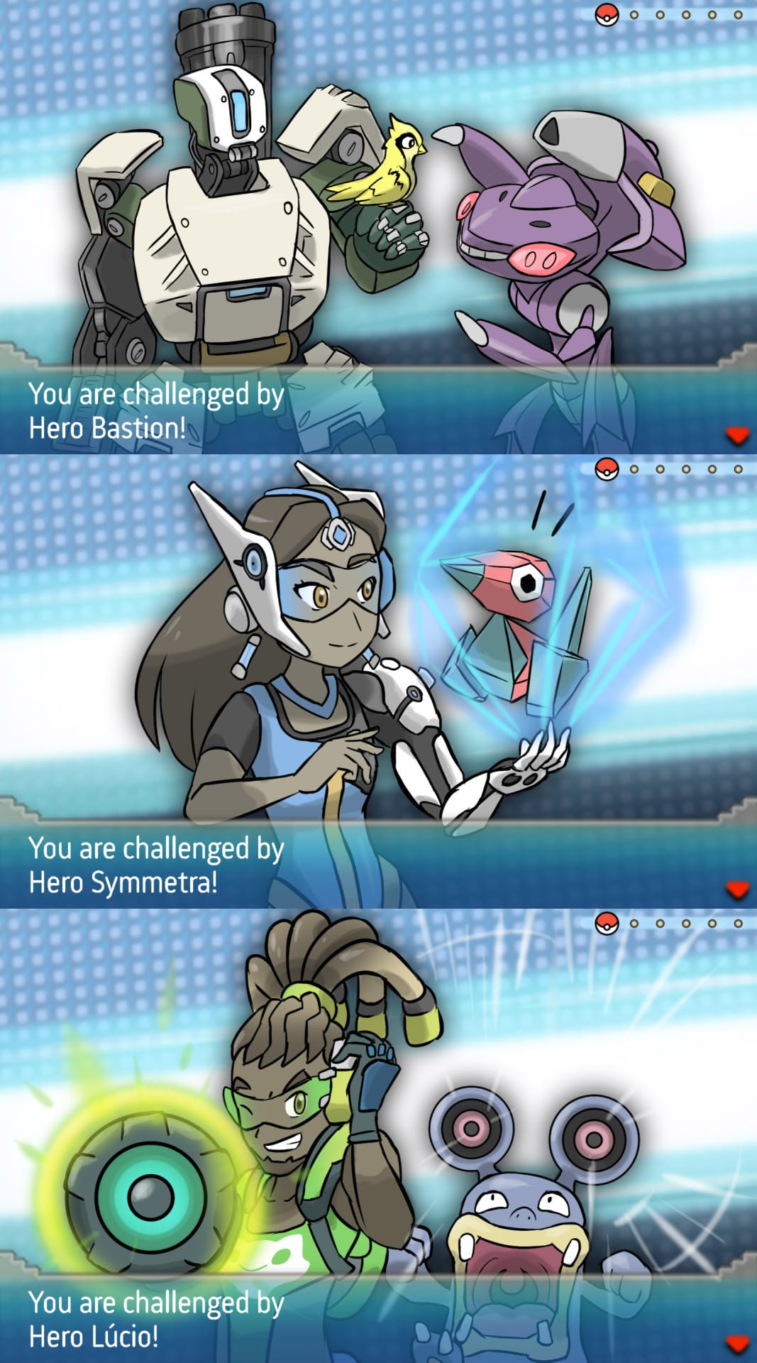Overwatch characters and their Pokemon battles