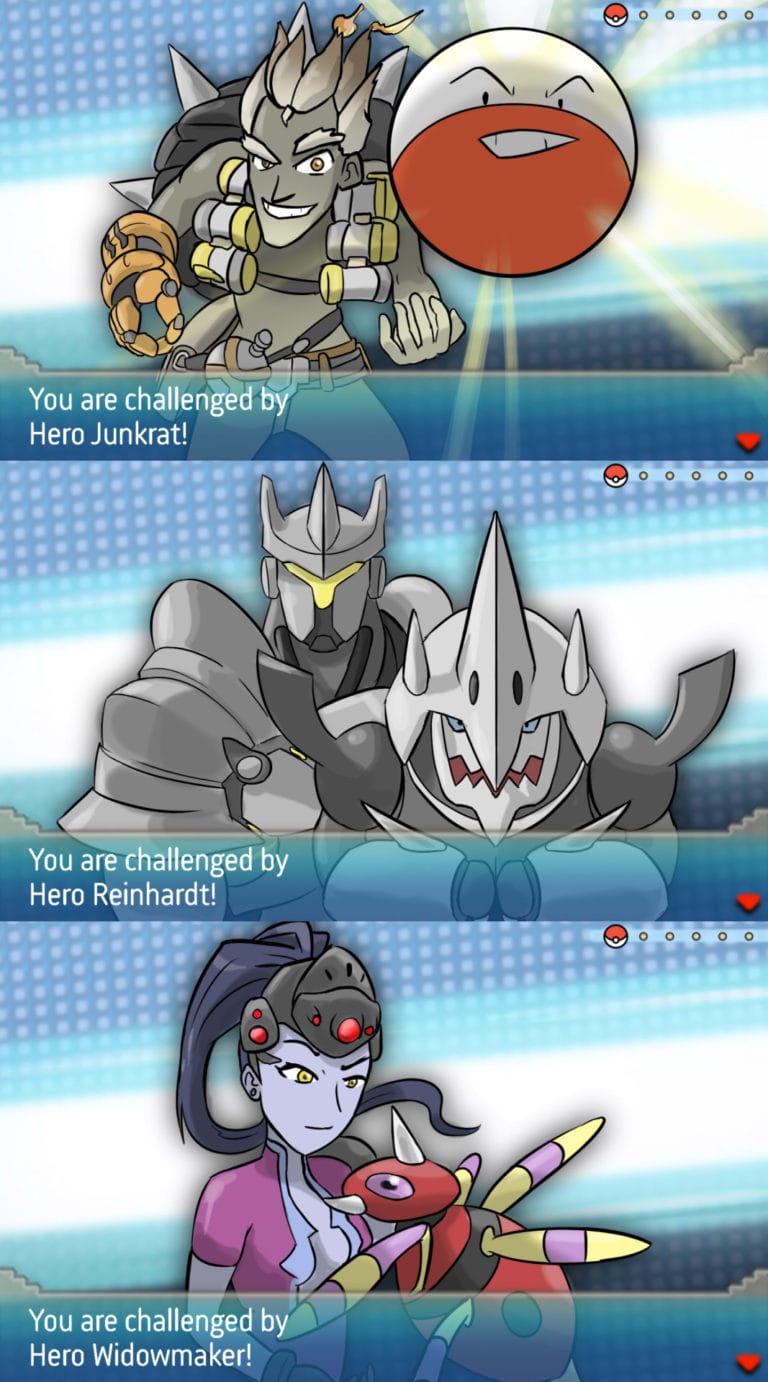 Overwatch characters and their Pokemon battles