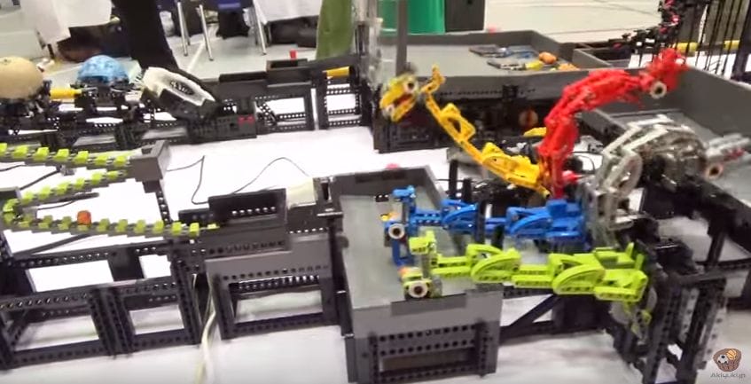 The giant LEGO ball machine