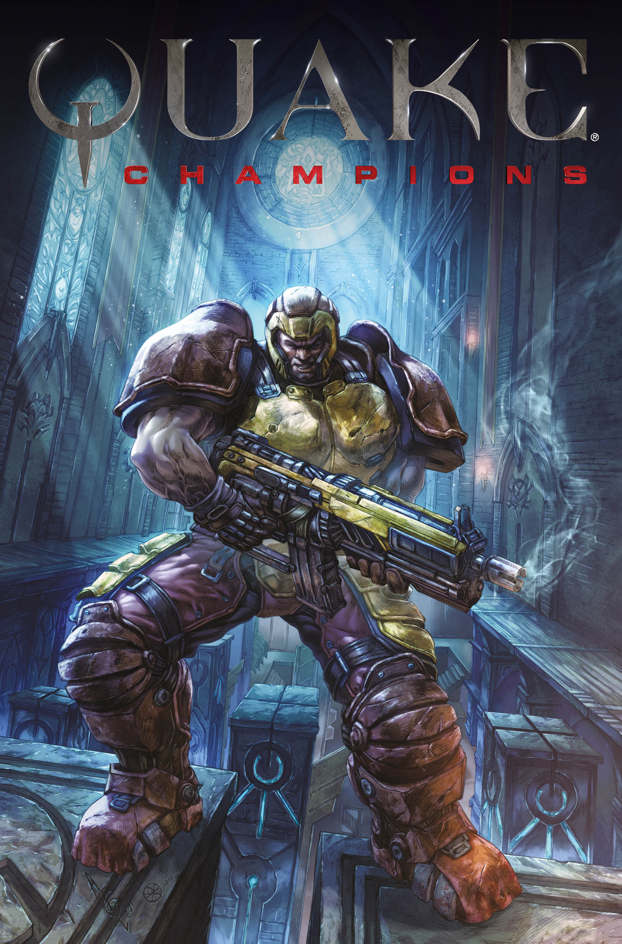 A first look at the Quake Champions comic character art