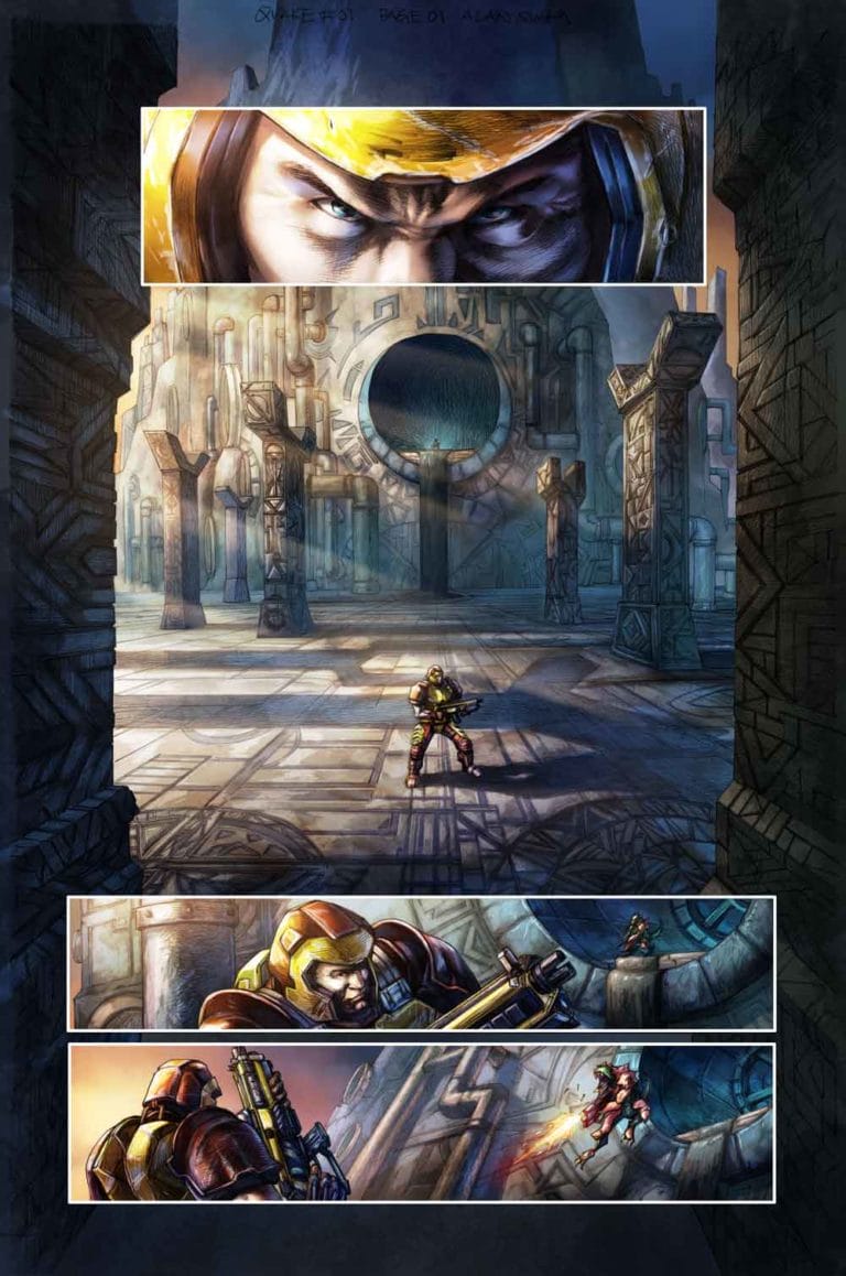 A first look at the Quake Champions comic character art