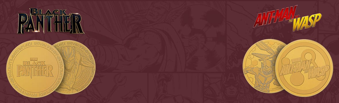 Zavvi secure limited edition Black Panther and Ant-man and the Wasp coins