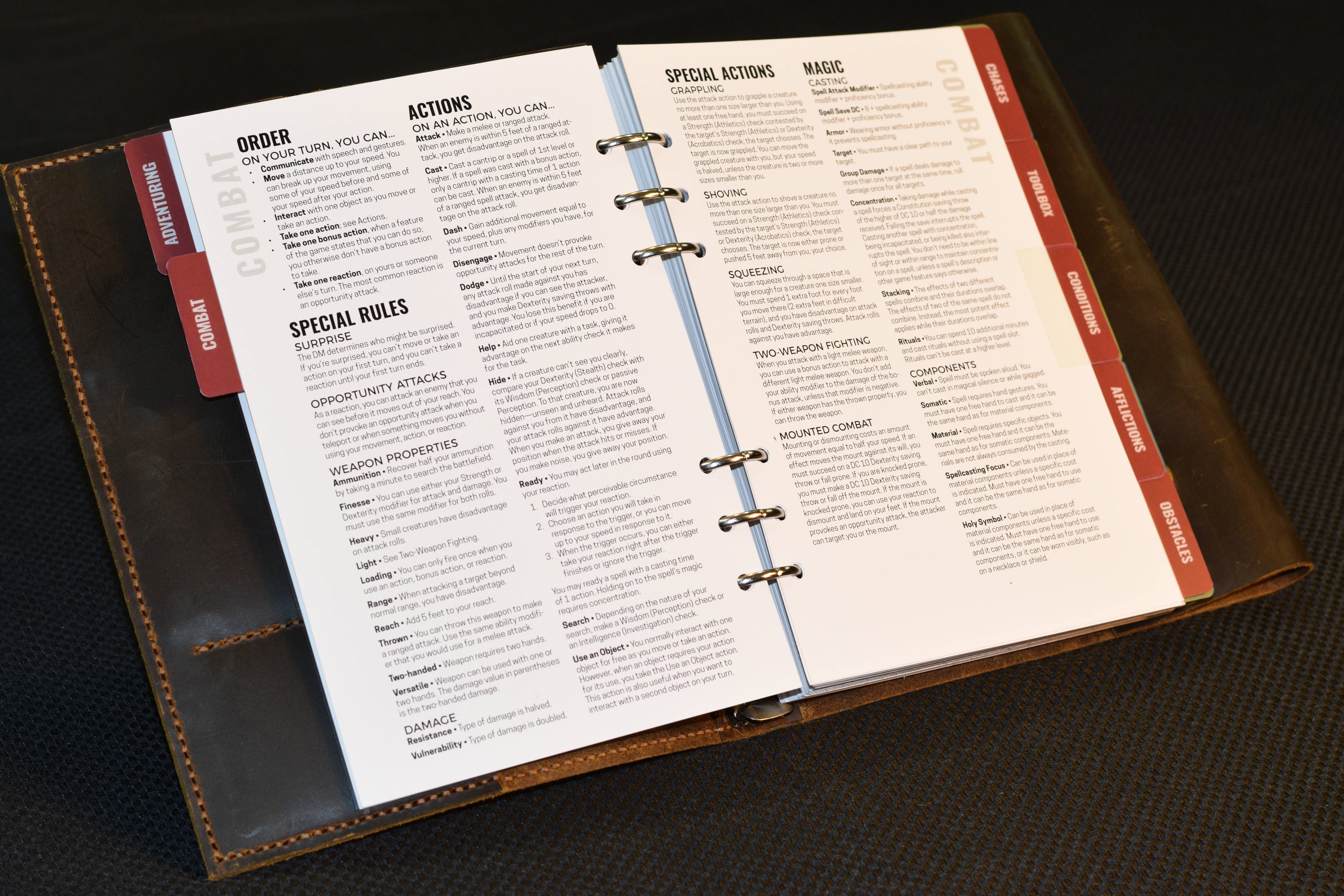 This handmade DM's Guide is hundreds of dollars perfect