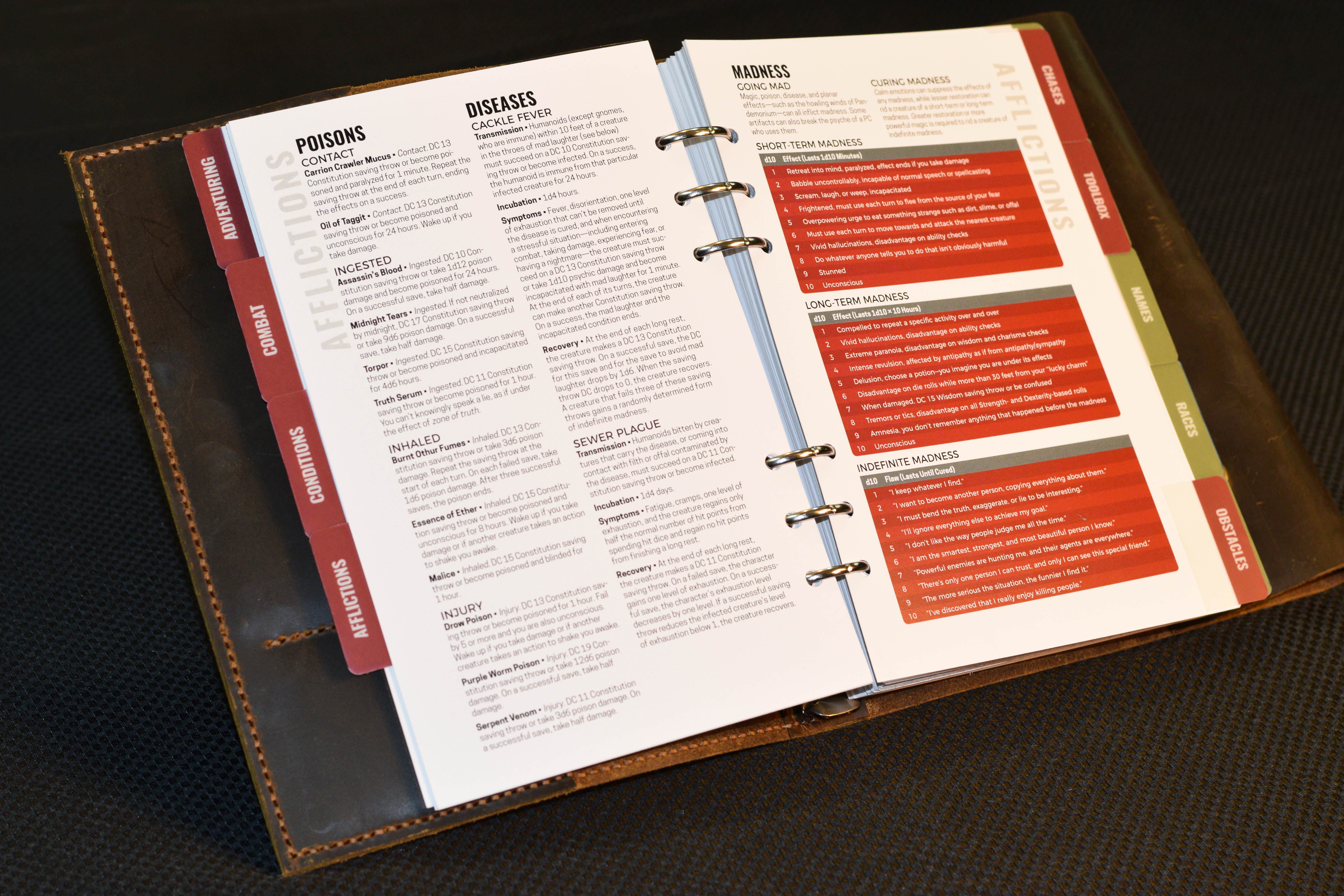 This handmade DM's Guide is hundreds of dollars perfect