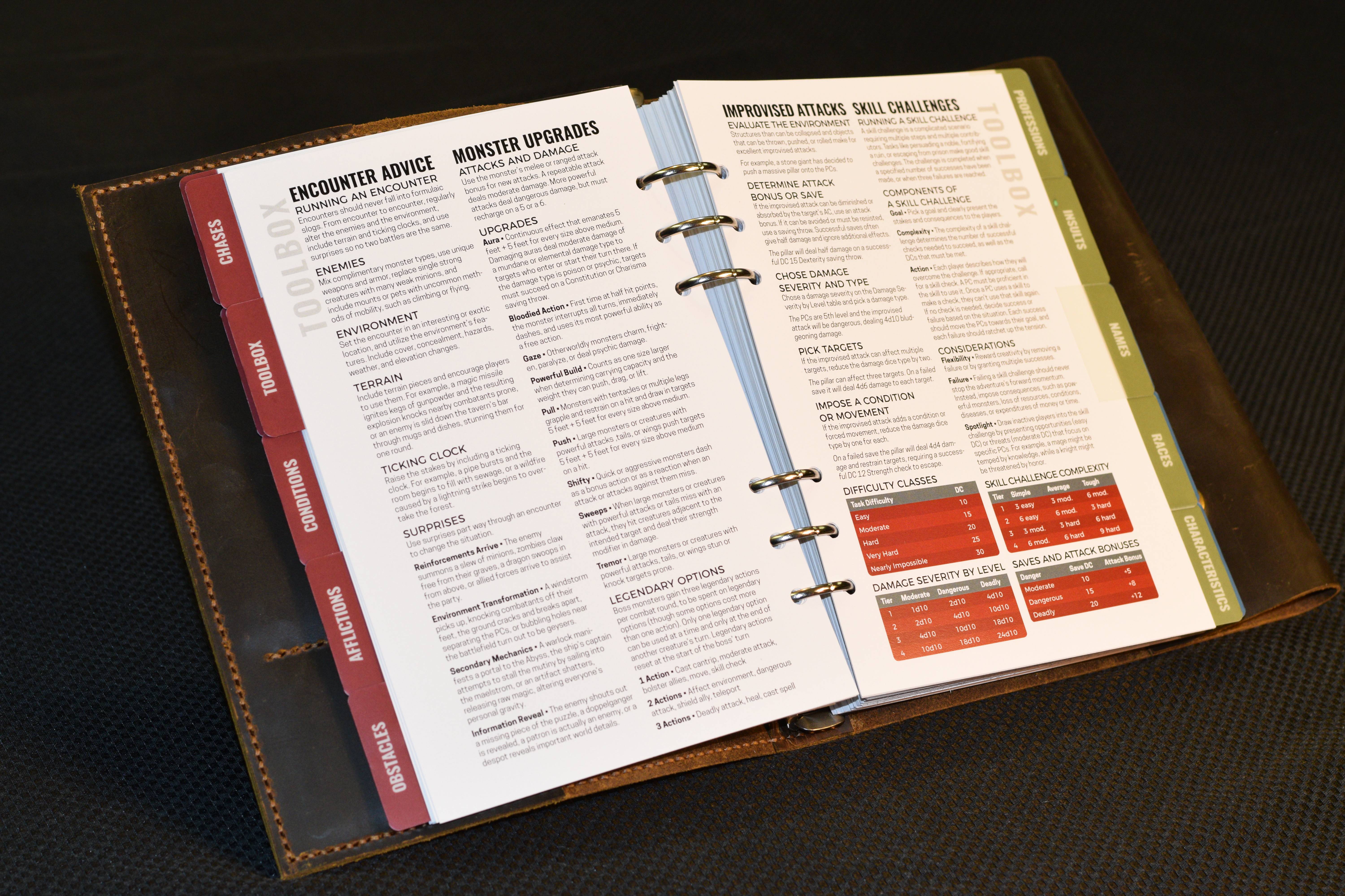 This handmade DM's Guide is hundreds of dollars perfect