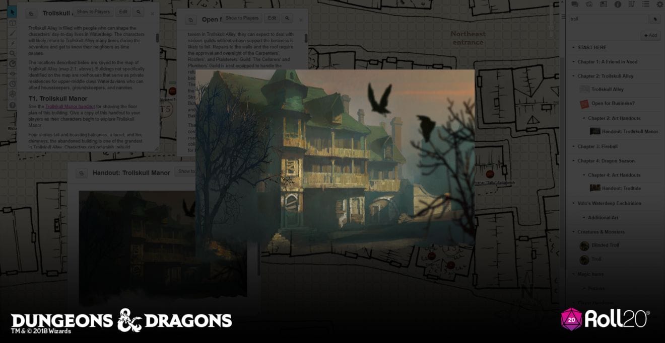 Enjoy a sneak peek into Waterdeep: Dragon Heist and order at Roll20