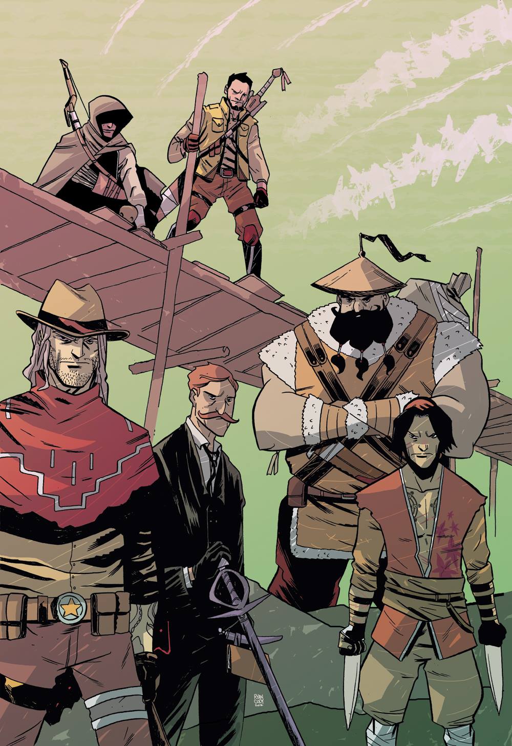 The art inside Six Swords volume 1