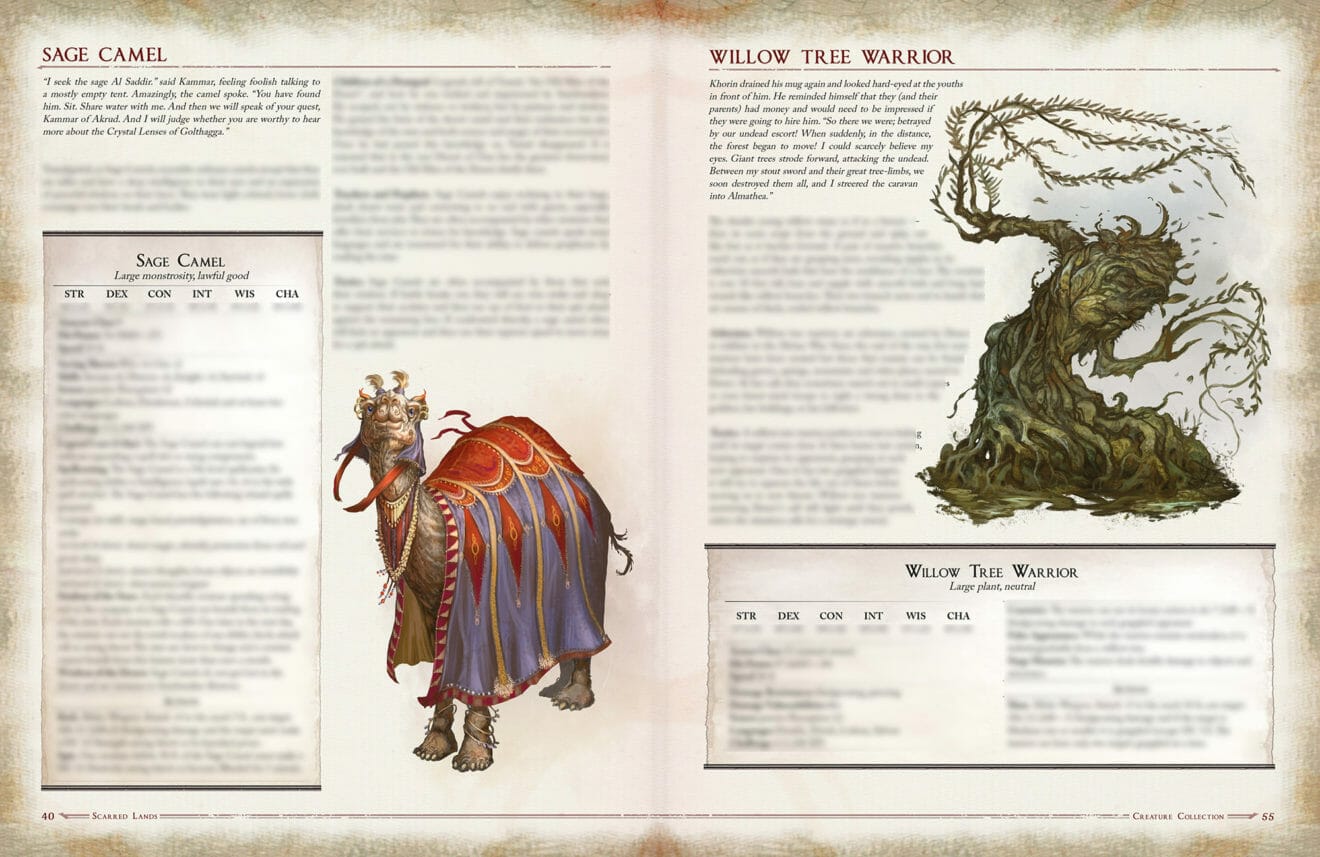 Preview the Scarred Lands Creature Collection for 5e