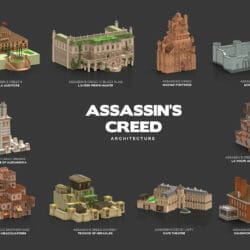 Your favourite stunning video game buildings transformed into voxel art