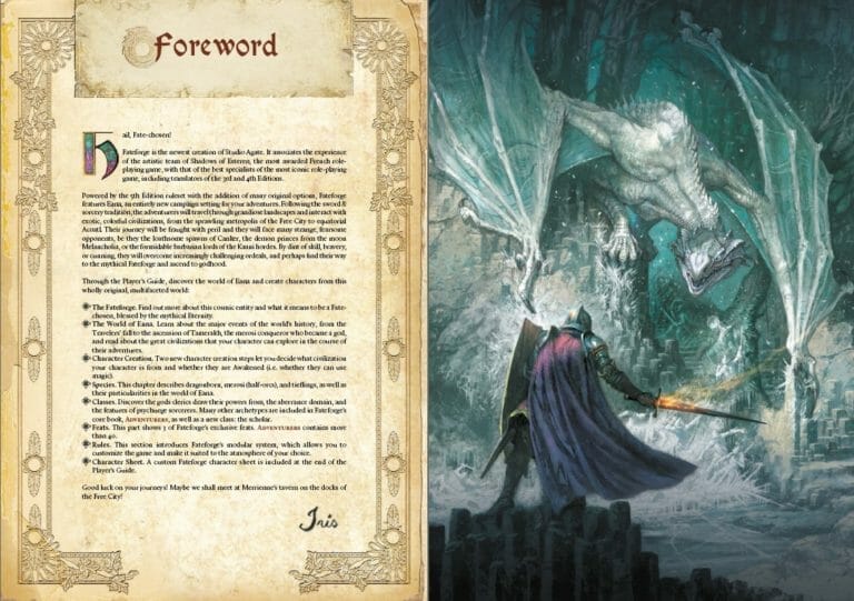 Studio Agate unveils Fateforge for 5e with a free Player's Guide