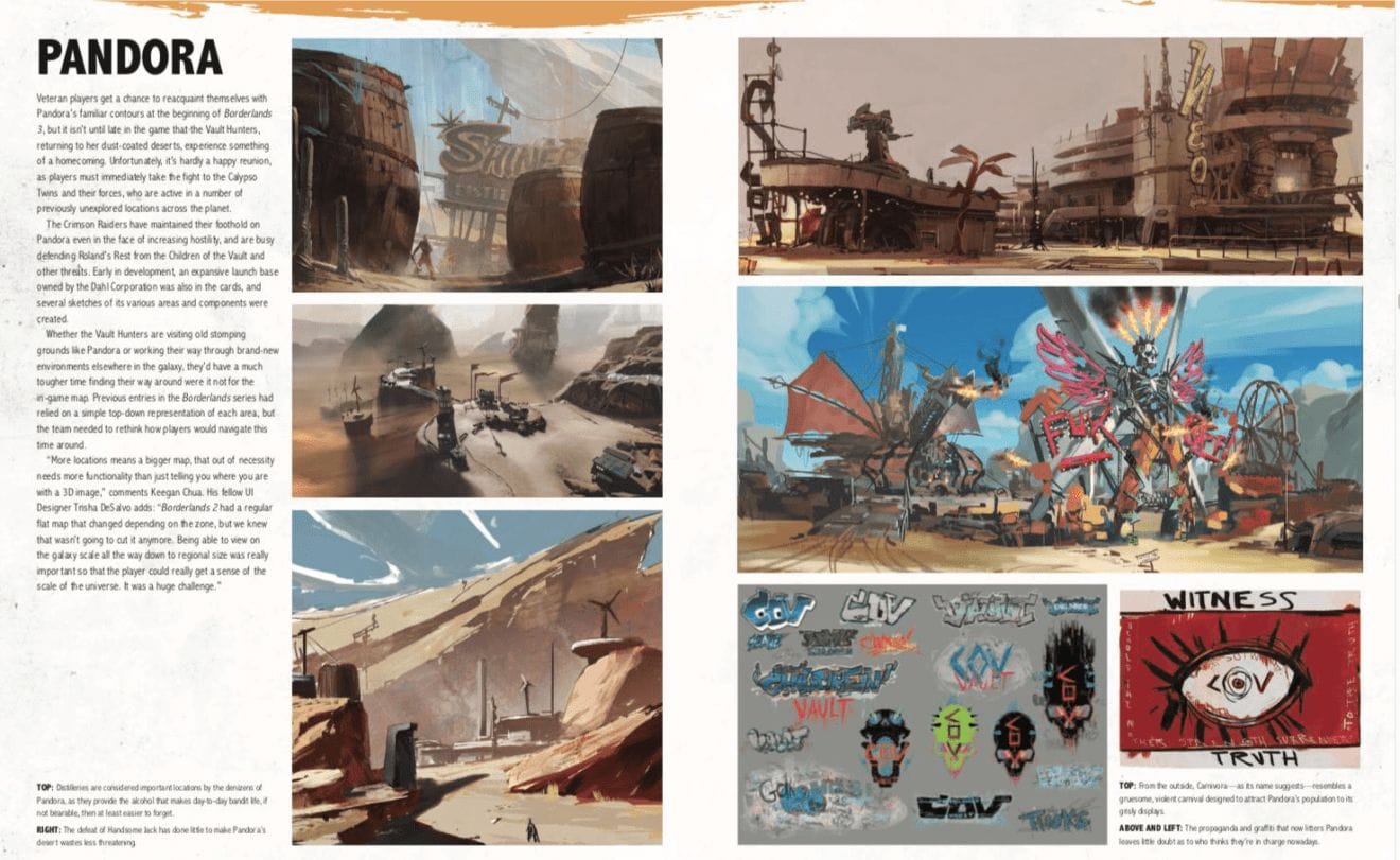 For vault hunters: A review of The Art of Borderlands 3