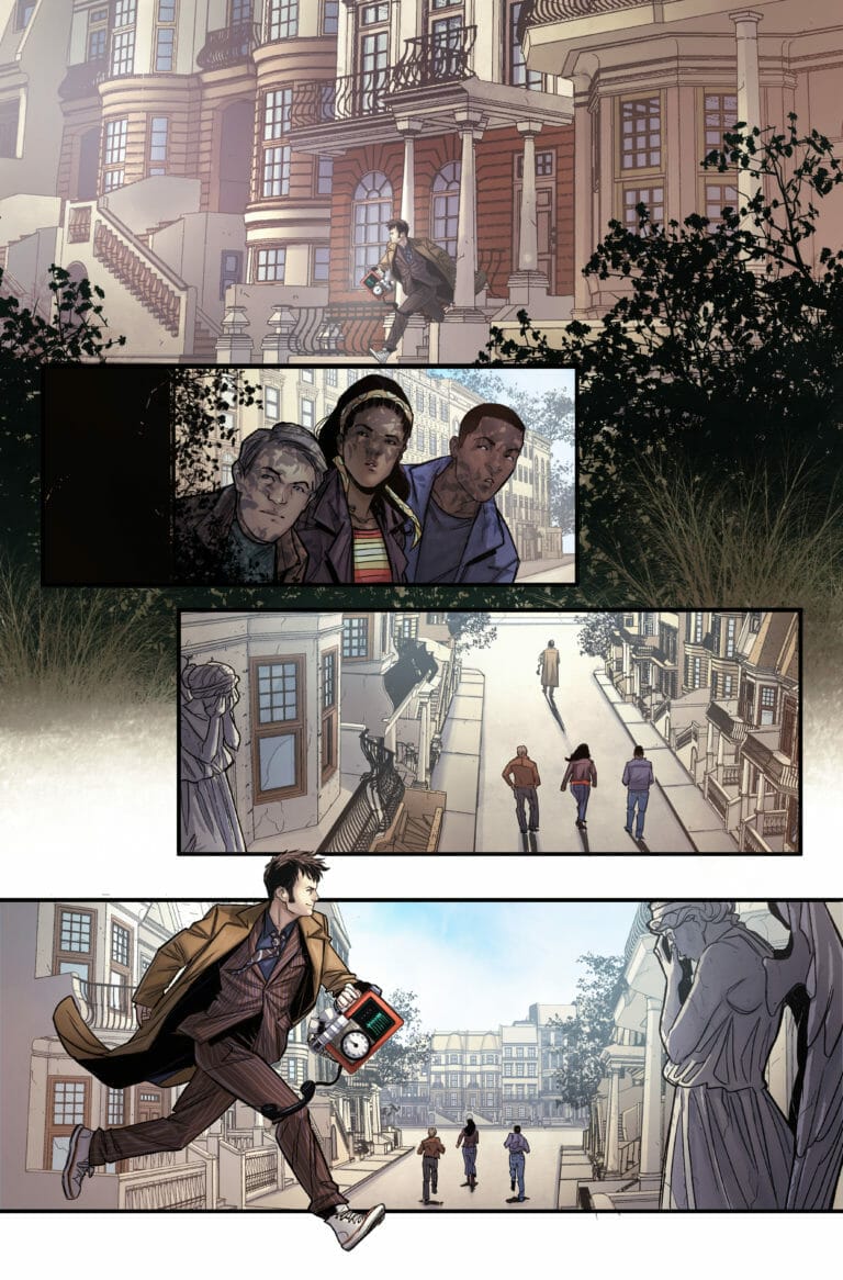 Doctor Who crossover: Thirteenth and Tenth Doctor battle the Weeping Angels