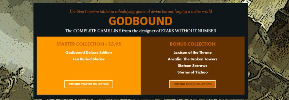 Sine Nomine Publishing's Godbound hits the Bundle of Holding
