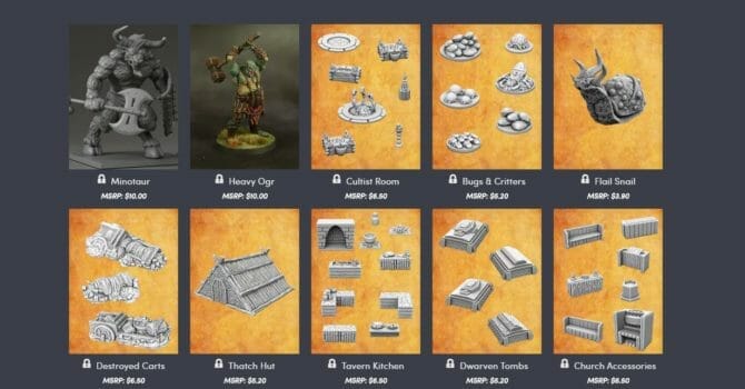 Fantasy 3D printable models on Humble Bundle