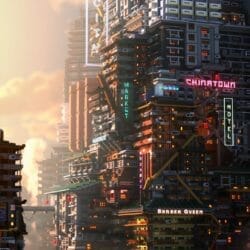 Incredibly detailed cyberpunk cityscape built in Minecraft