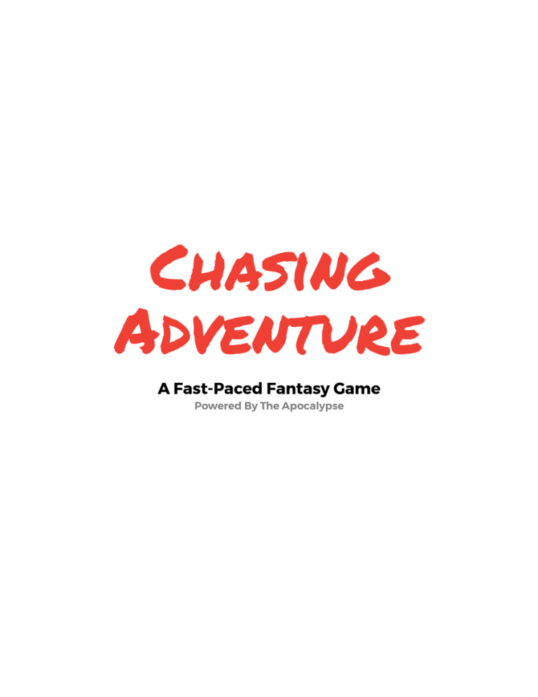 Free to Download: Chasing Adventure