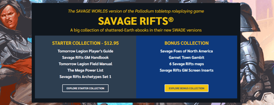 Savage Rifts and Explorer Essentials in the Bundle of Holding