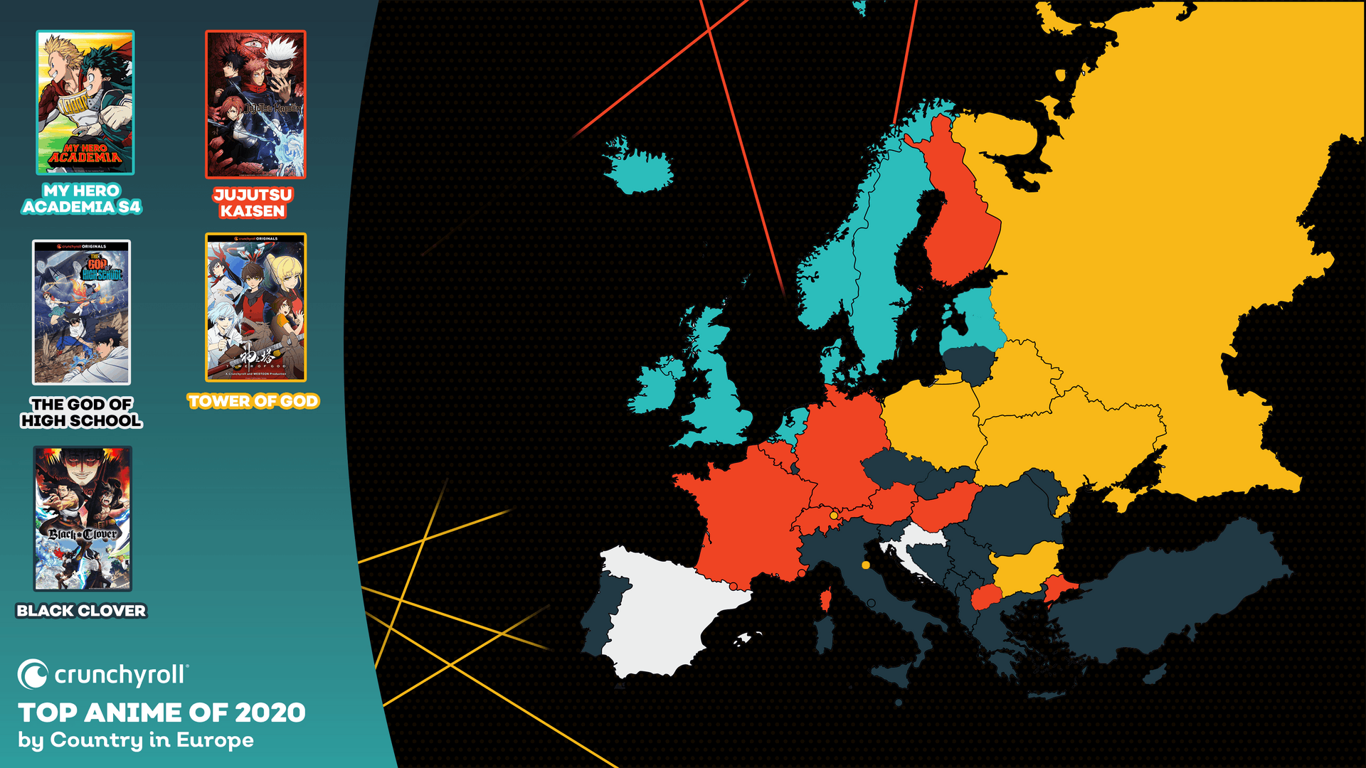 Here are the world's most popular anime by region