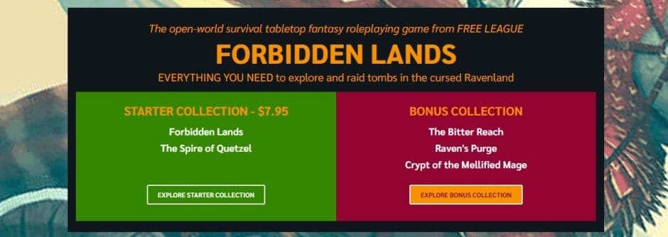 The Forbidden Lands retro-fantasy RPG comes to The Bundle of Holding