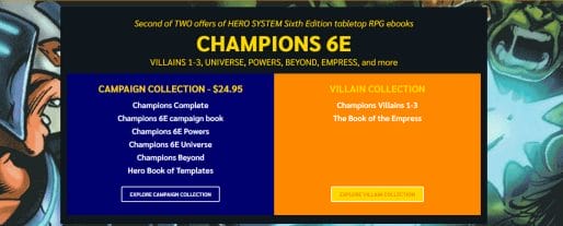 The Bundle of Holding offers an impressive Hero System 6e and Champions ...