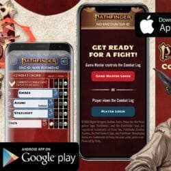 Pathfinder Combat Tracker app promoted by Paizo