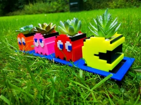 Geeky green: Gobble up these Pac-man and Ghost planters
