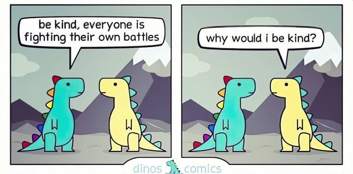 Comic: Dinosaur wisdom on kindness