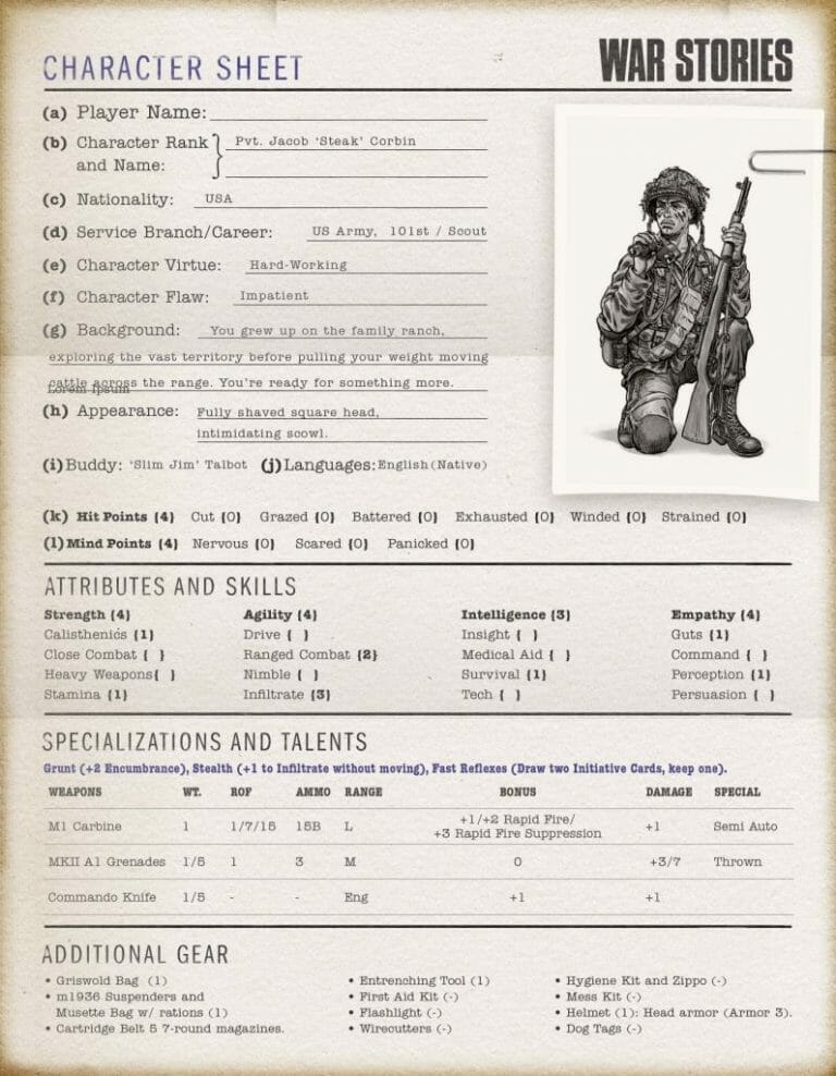 War Stories, a WW2 RPG powered by Free League's Year Zero Engine ...