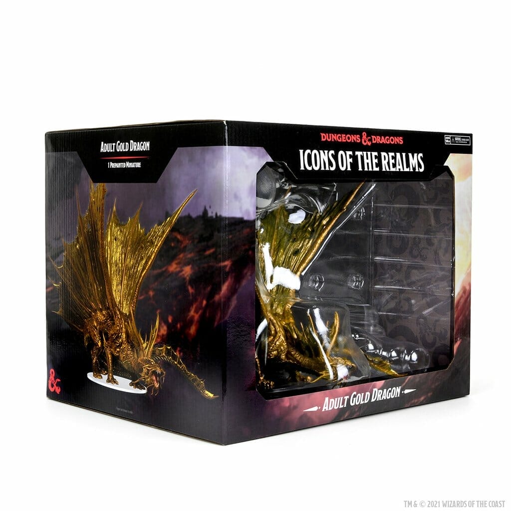 WizKids' regal D&D adult gold dragon premium figure goes on pre-order
