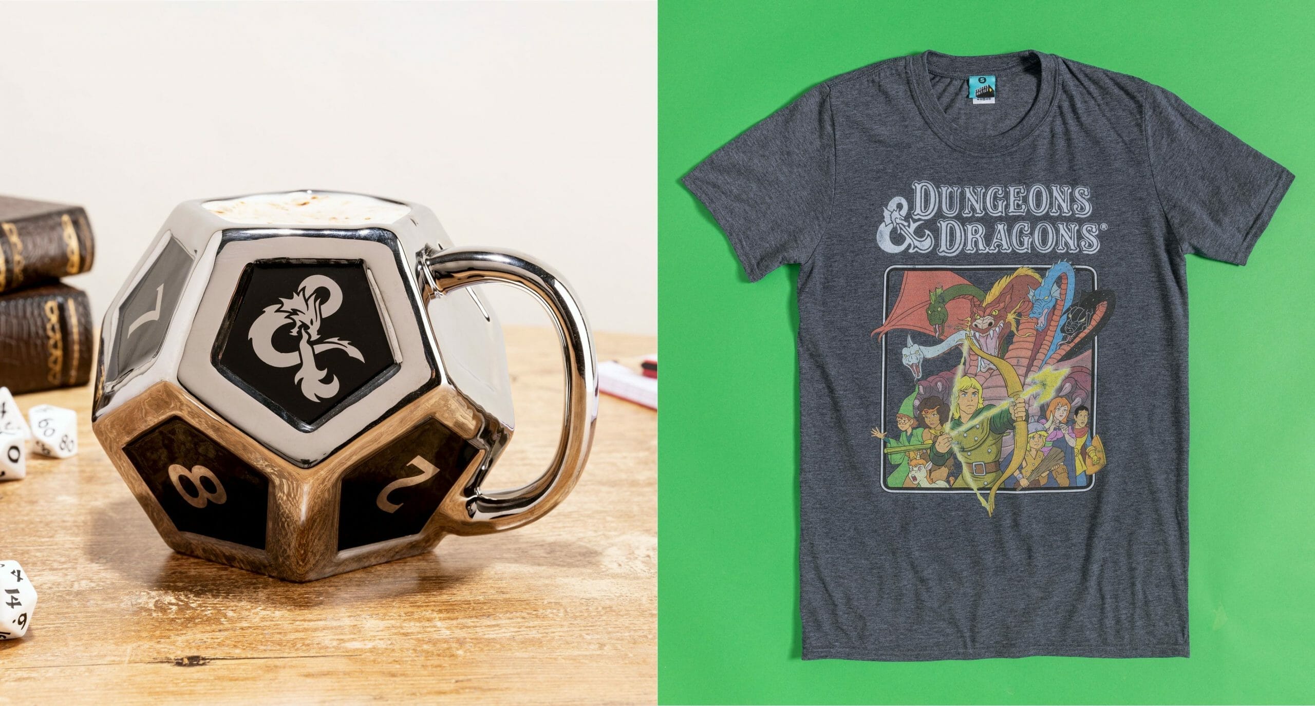 Down a flask of D&D brew while sporting your classic t-shirt