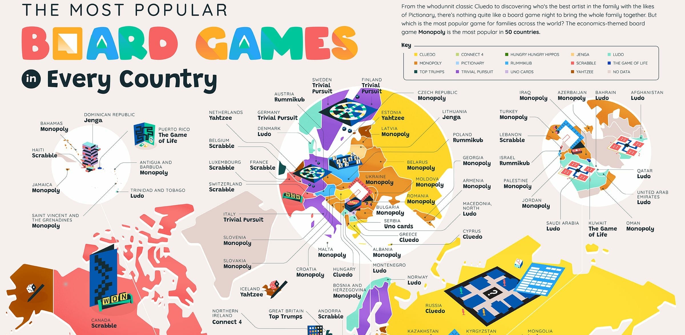 Collectables cartographer builds a map of the most popular board games ...