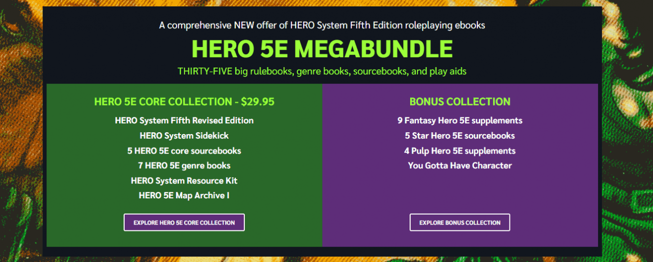The Bundle of Holding's Hero 5E shows us the money of a megabundle