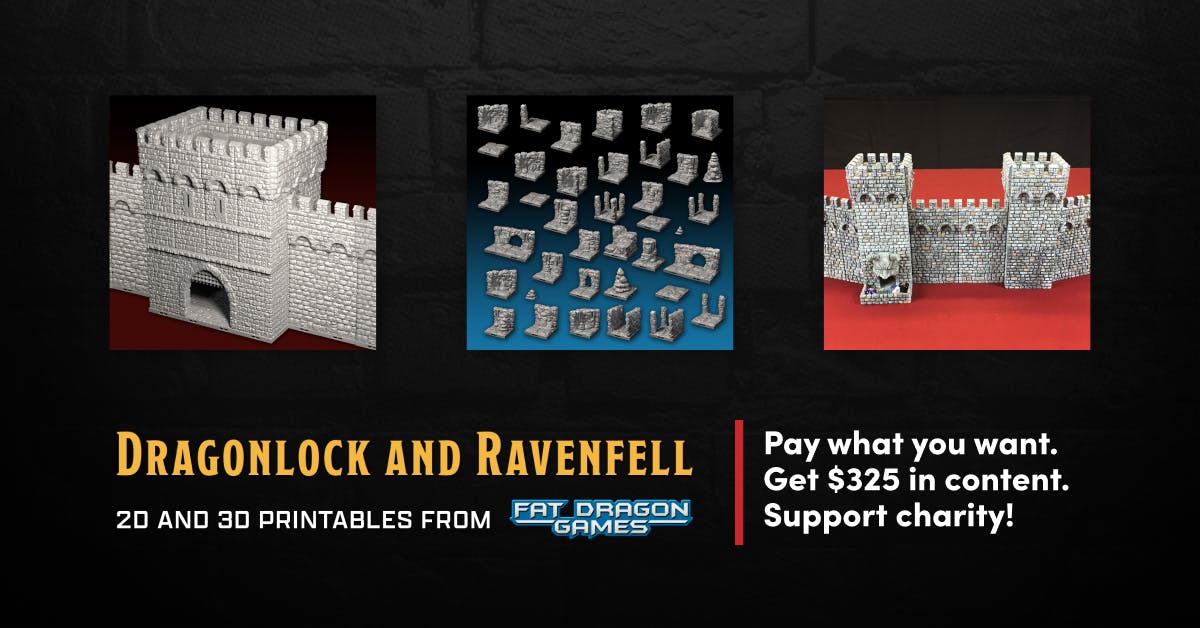 Paper terrain and 3D-printable dungeon models