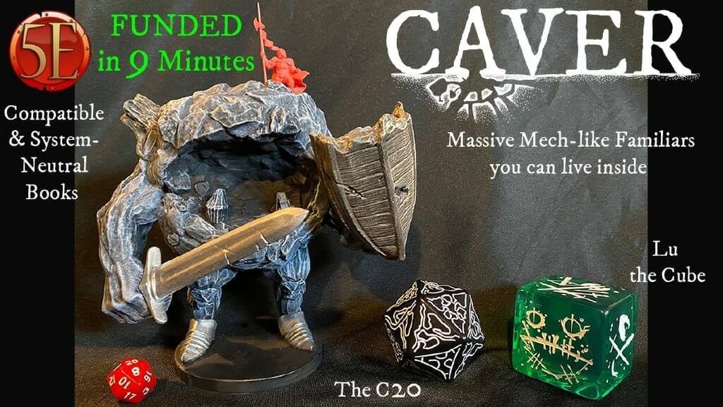 Caves come alive as 5e creatures: Caver & Cube Familiar Minis, Books ...